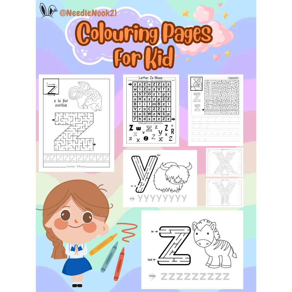 [PDF] [200 PAGES] Alphabet Maze Coloring Book, Printable Coloring Pages ...