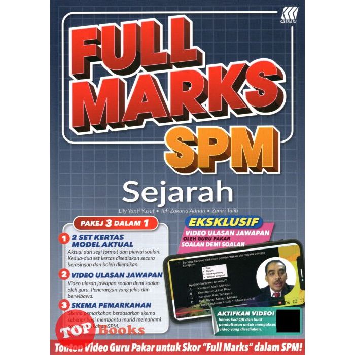 [TOPBOOKS Sasbadi] Full Marks SPM Sejarah (2024) | Shopee Malaysia