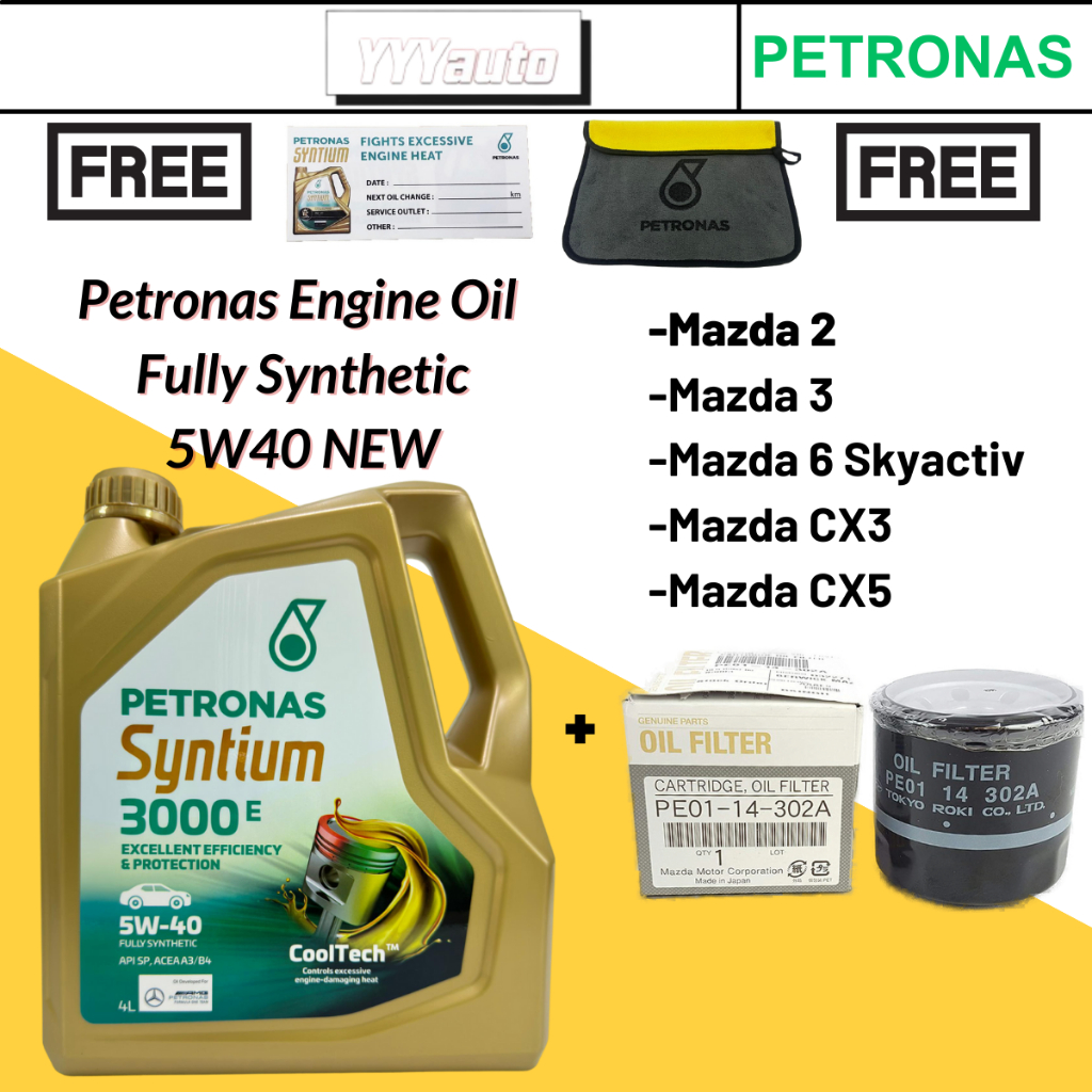 Petronas Syntium 3000 E 5W40 SN/CF Fully Synthetic Engine Oil 4L NEW ...