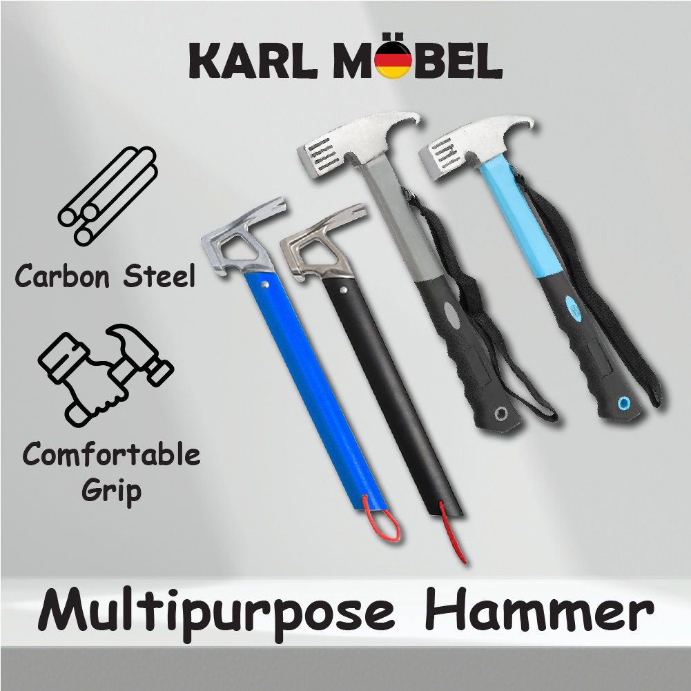 Camping Multi-Usage Hammer Outdoor Tent Peg 30cm Camp Stakes Flysheet ...