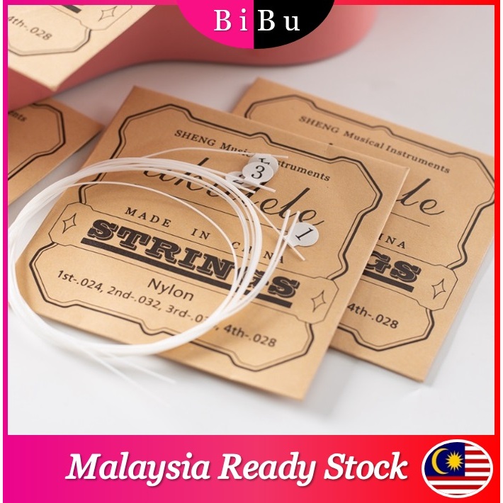 Ukulele Strings 4pcs/set White Nylon Replacement Part For 21 23 26 Inch ...