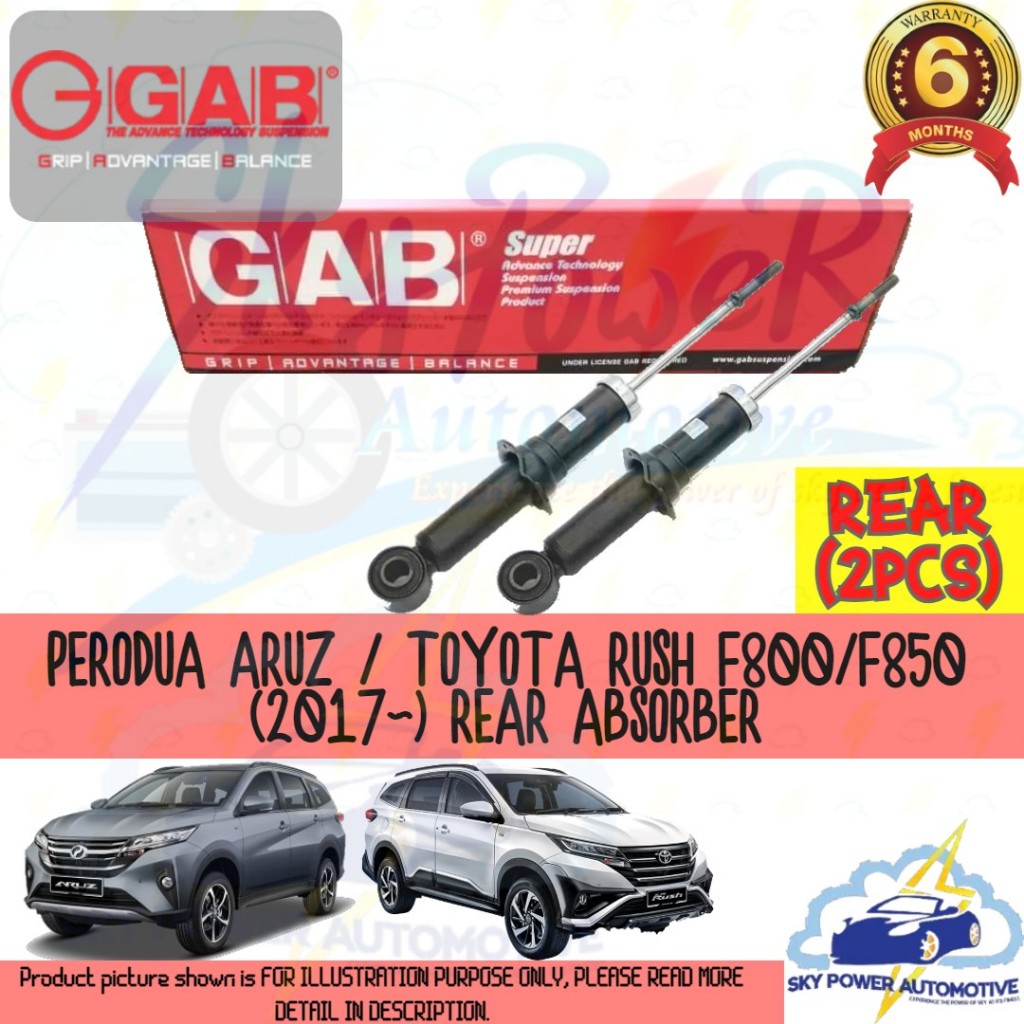 PERODUA ARUZ / TOYOTA RUSH F800 / F850 GAB SUPER GAS SHOCK ABSORBER ...