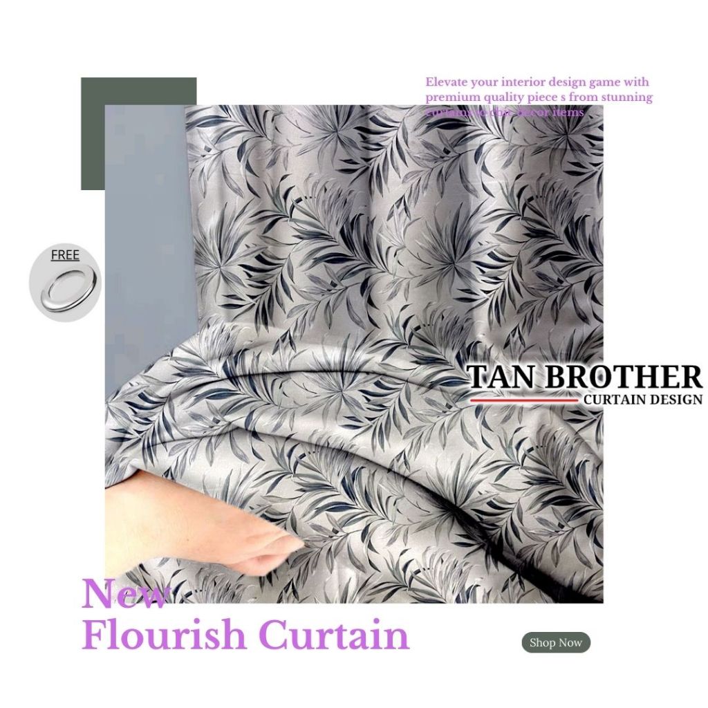 H11 -New Arrival Langsir Bercorak untuk Rumah / Siap Jahit Langsir ...