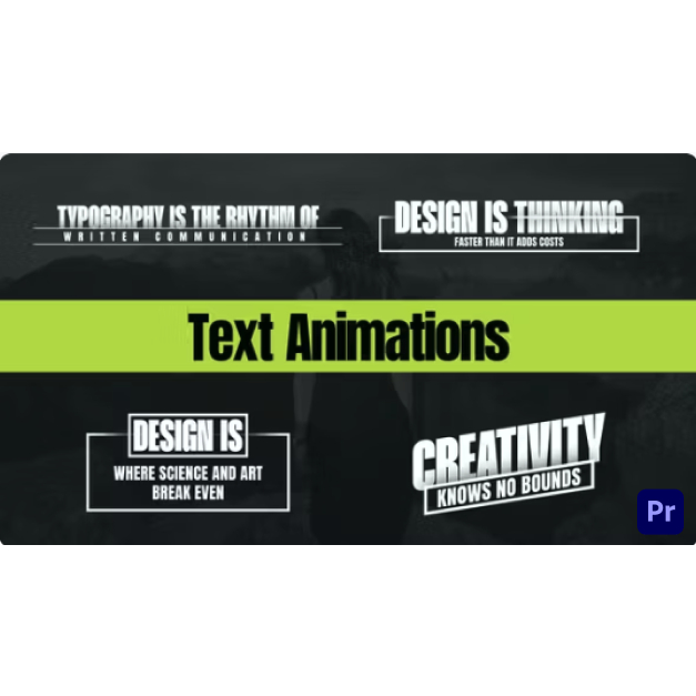 [Adobe Premiere Pro][ADD ON]7 Text Animations Template | Shopee Malaysia