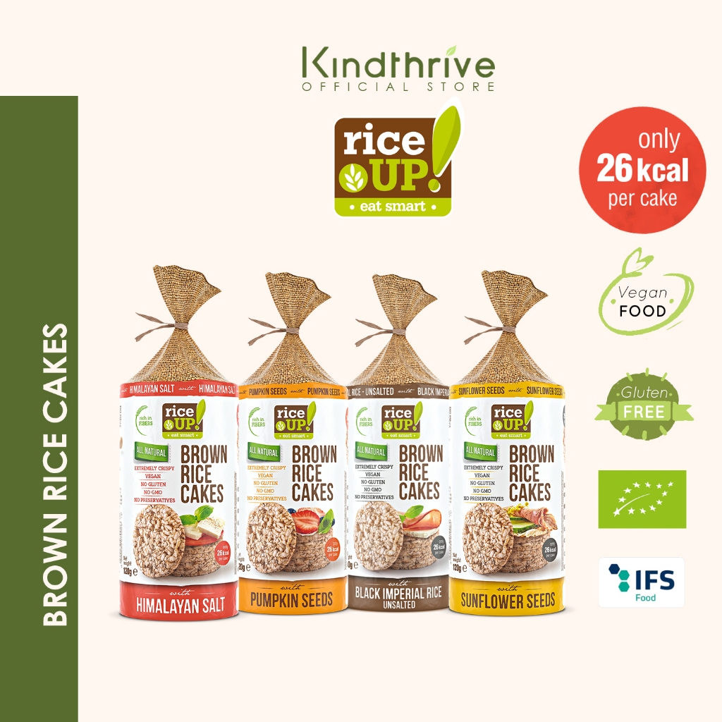 RiceUp! Brown Rice Cakes 120g (Assorted Flavour) | Shopee Malaysia