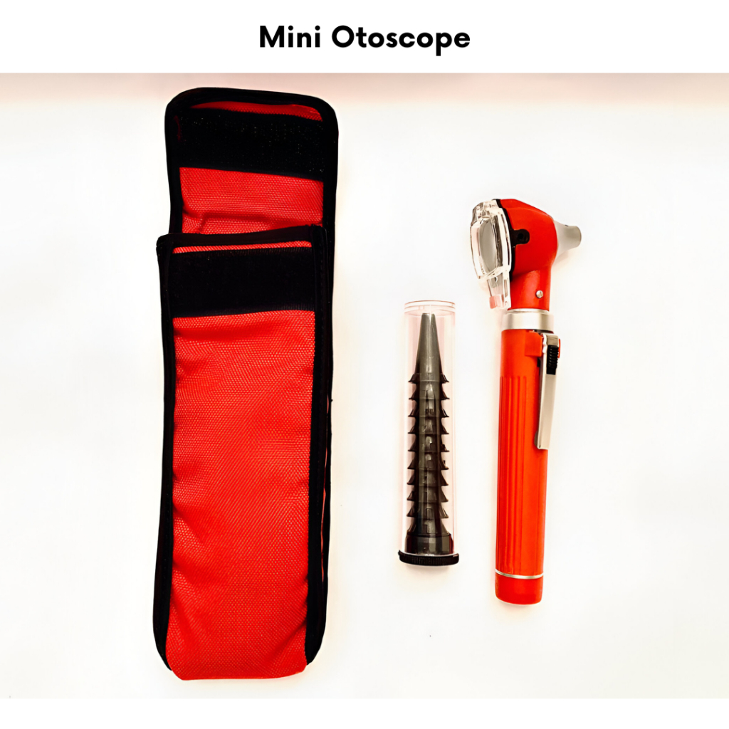 Fiber Optic Mini Otoscope Set Pocket Size Medical Diagnostic ENT ...