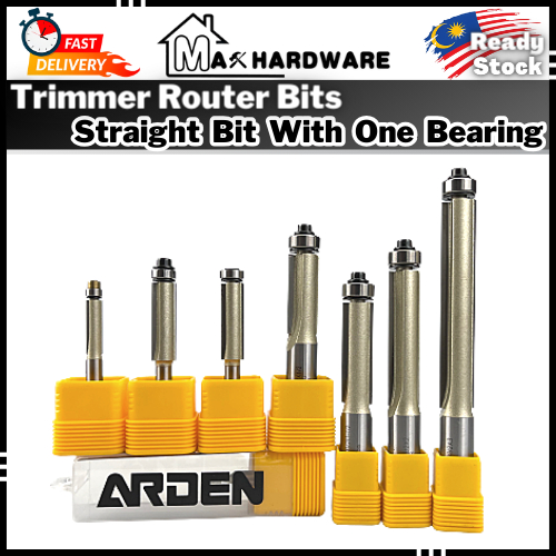 ARDEN Router Bit - Straight Bit with One Bearing #45 / #47 / #47FH ...