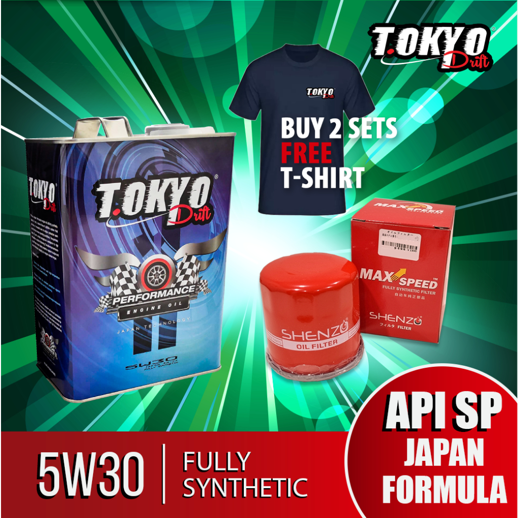 Tokyo Drift 5W30 Engine Oil Fully Synthetic API SP 4L With Shenzo Japan ...