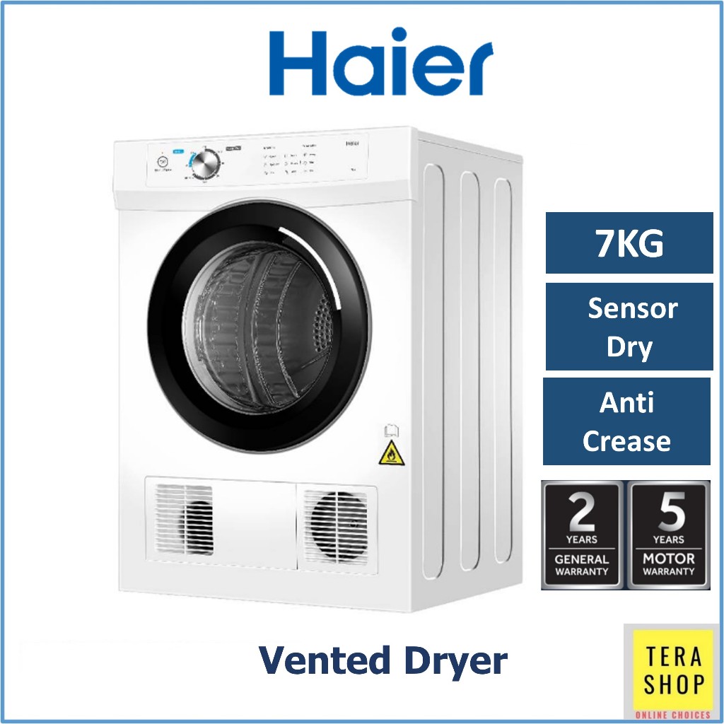 Haier HDV70A1 7KG Vented Dryer Machine Clothes Laundry Dryer Mesin ...