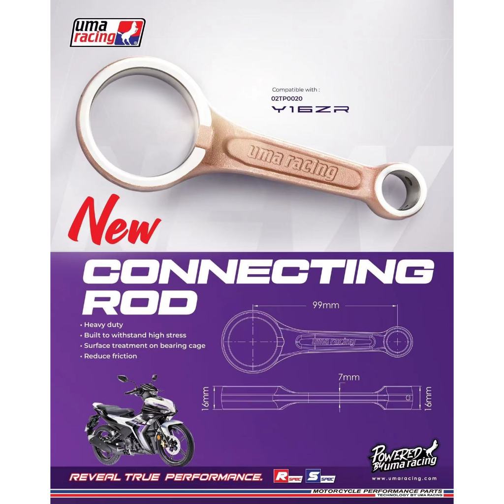 UMA RACING CONNECTING ROD CONROD CON ROD KIT Y16ZR Y16Z Y16 / R15 V3 ...