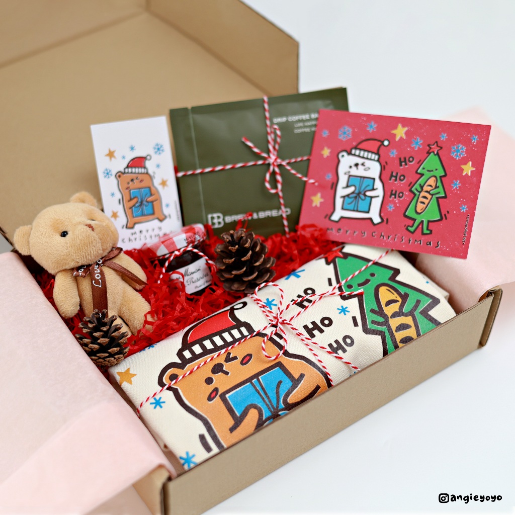 Christmas Gift Box Set / Gift Box / Tote Bag Surprise Box / Canvas Tote ...