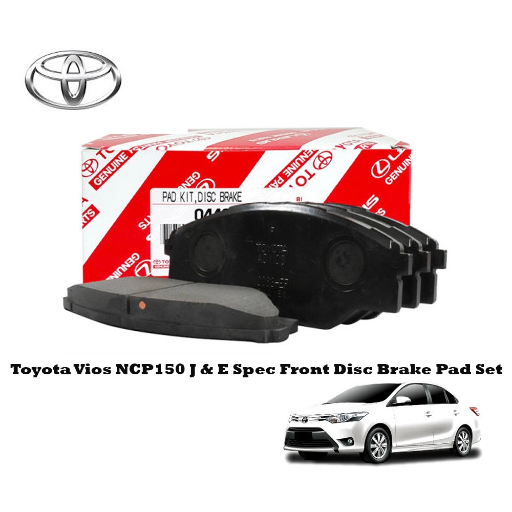 Original Toyota Vios Ncp150 J & E Spec (2014-2018) Front Disc Brake Pad ...