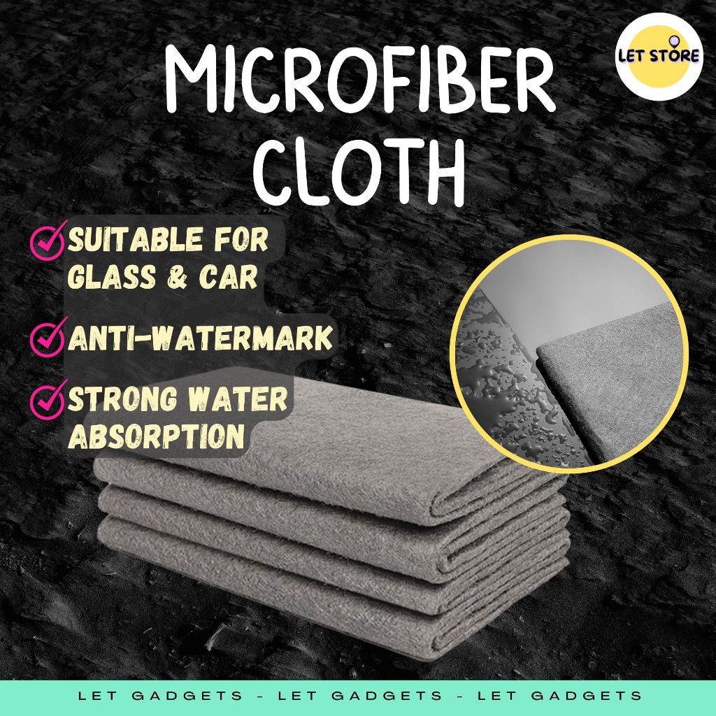 [Thicken] Mirror Microfiber Cloth Glass Mirror Car Wash Towel Kain ...