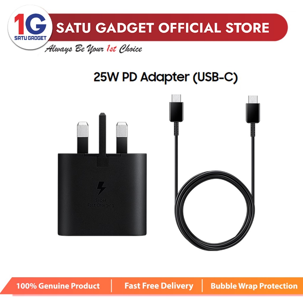 SAMSUNG 25W PD Adapter with USB-C to USB-C Cable | 100% Original Fast ...