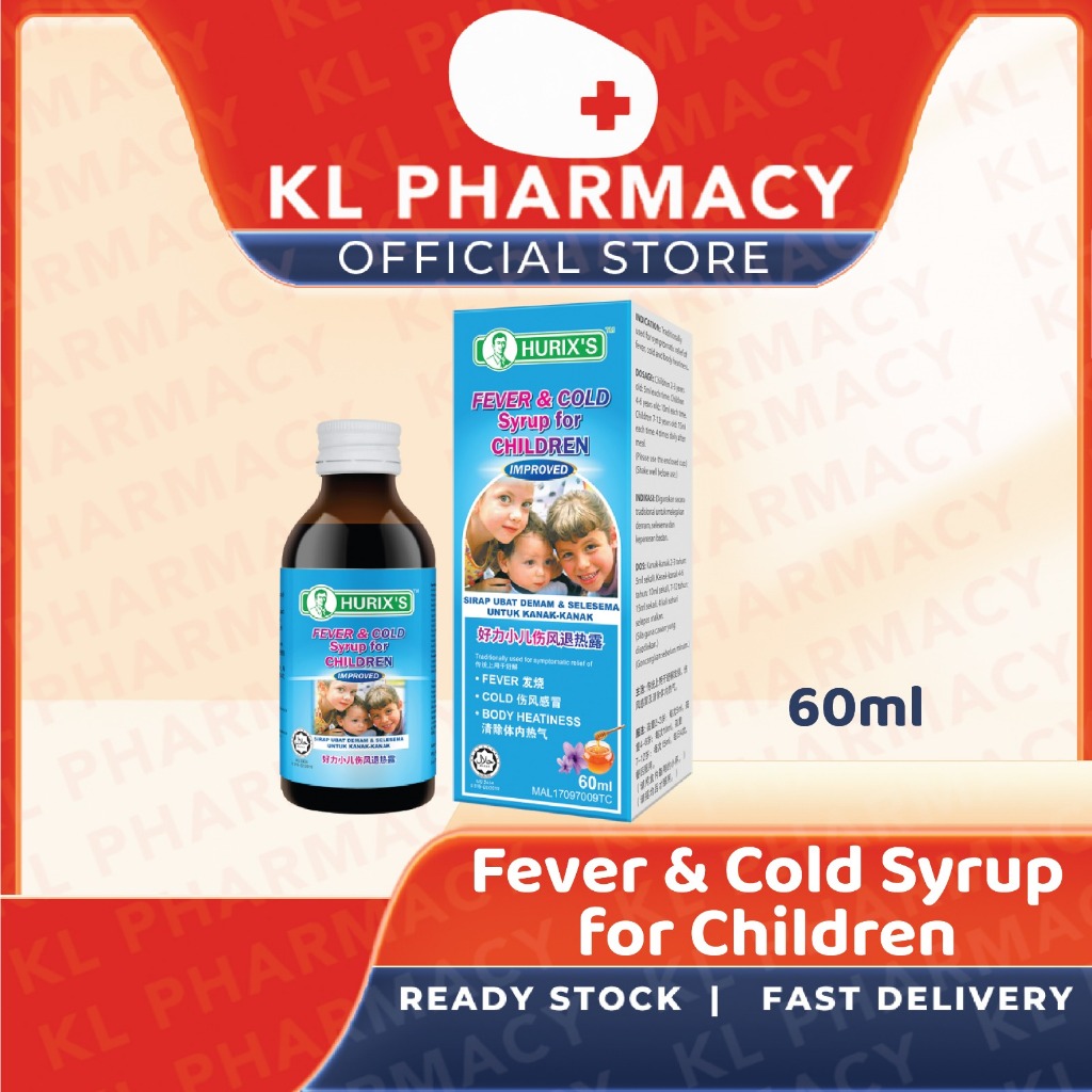 HURIX'S Fever & Cold Syrup for Children 60ml | Shopee Malaysia