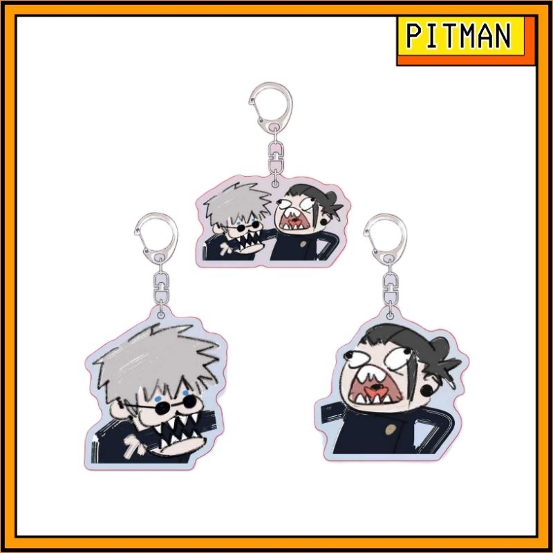 Jujutsu Kaisen Anime Keychain Gojo Satoru Geto Suguru Funny Version ...