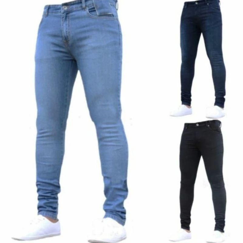 🇲🇾[READY STOCKS] Skinny/Slim Fit Jeans Pants For Men & unisex material ...