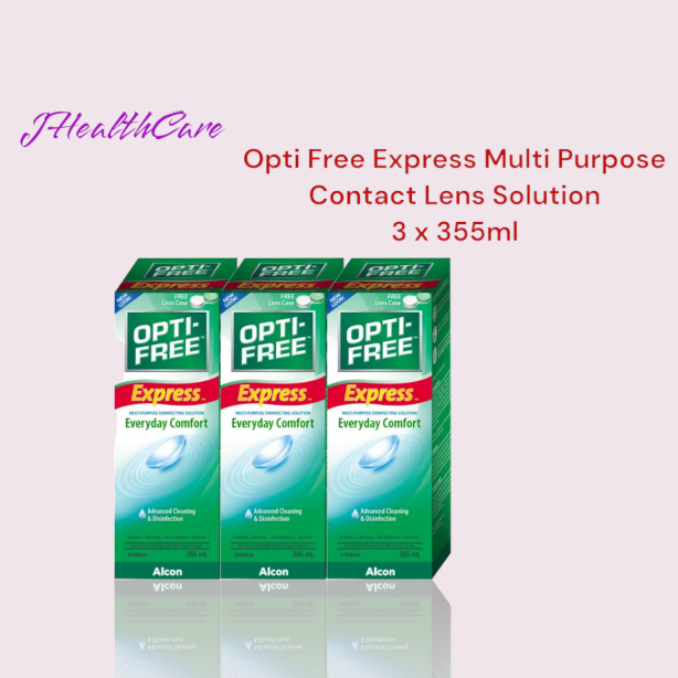 OPTI FREE EXPRESS MULTI PURPOSE CONTACT LENS SOLUTION 3 x 355ml (EXP ...