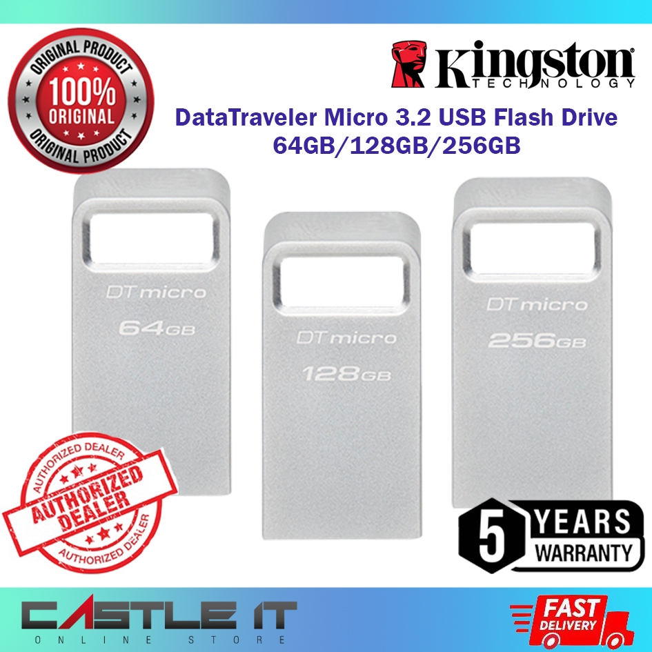 Kingston DT MICRO DataTraveler Micro 32GB 64GB 128GB 256GB Capless ...