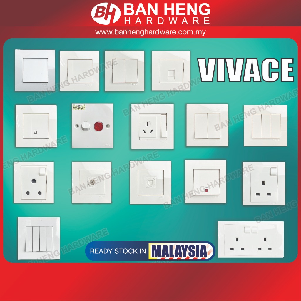 SCHNEIDER VIVACE SWITCHES SOCKETS *SIRIM APPROVED* | Shopee Malaysia