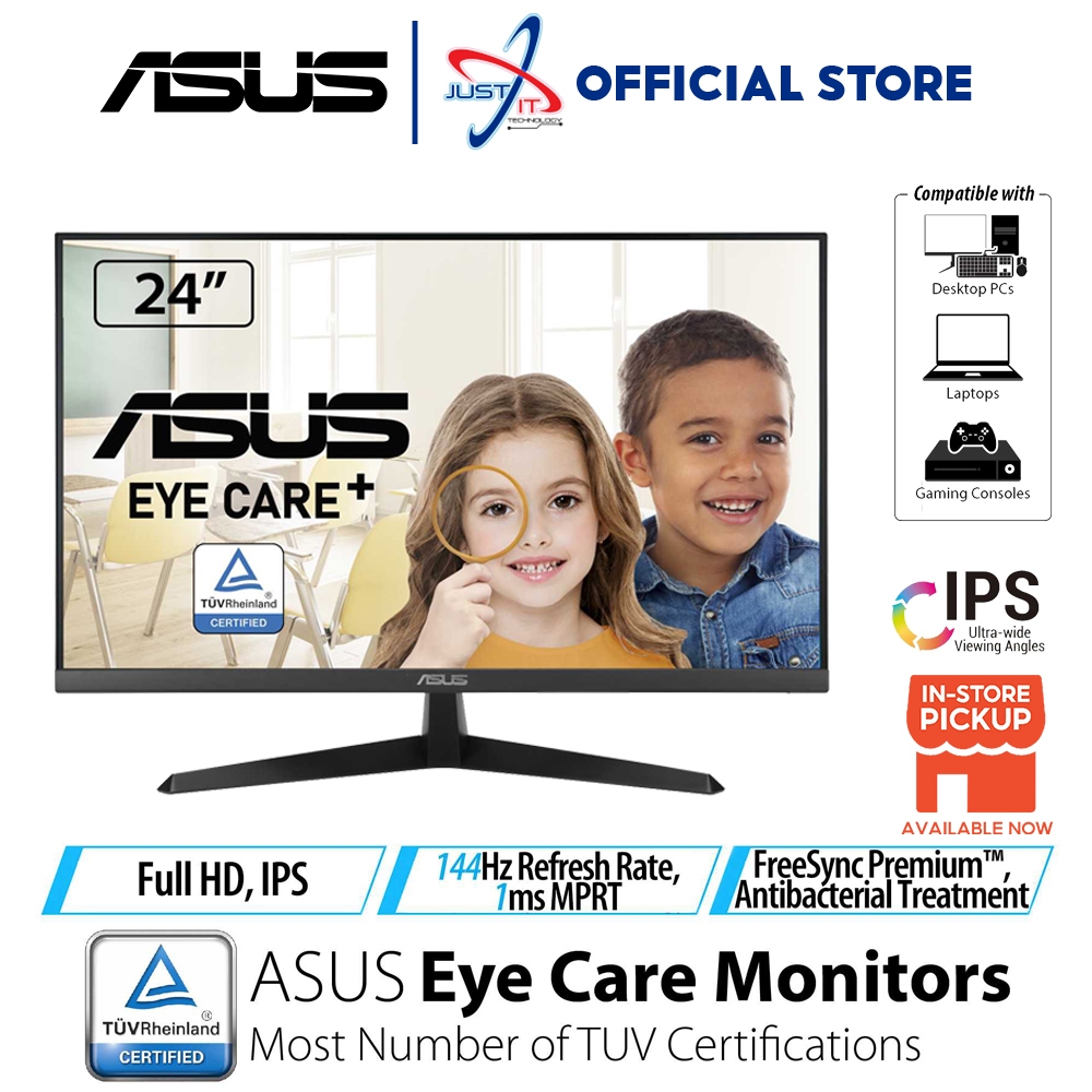 ASUS VY249HGE 23.8" GAMING MONITOR ( 23.8" IPS FHD / 1MS / 144HZ ...