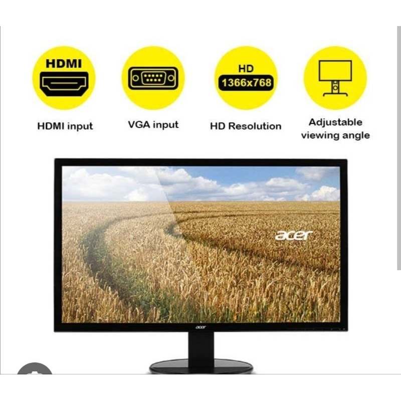 🔥ACER MONITOR 20" iNPUT HDMI AND VGA🔥 | Shopee Malaysia