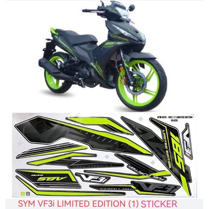 SYM VF3I 185 BODY COVER STICKER STRIPE COVER SET LIMITED EDITION (1 ...