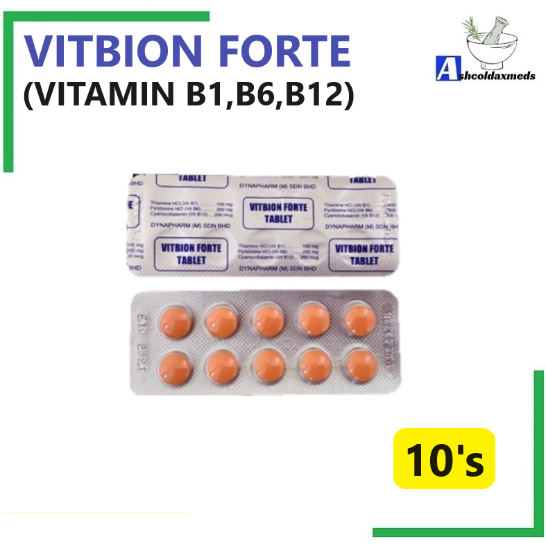 Vitbion Forte 10's Vitamin B1, B6, B12 EXP02/28 (Saraf Urat Sakit ...