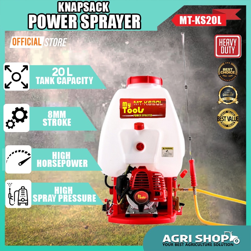 Agrishop MT-KS20L Knapsack Power Sprayer Engine Sprayer Pump Pam Racun | Shopee Malaysia