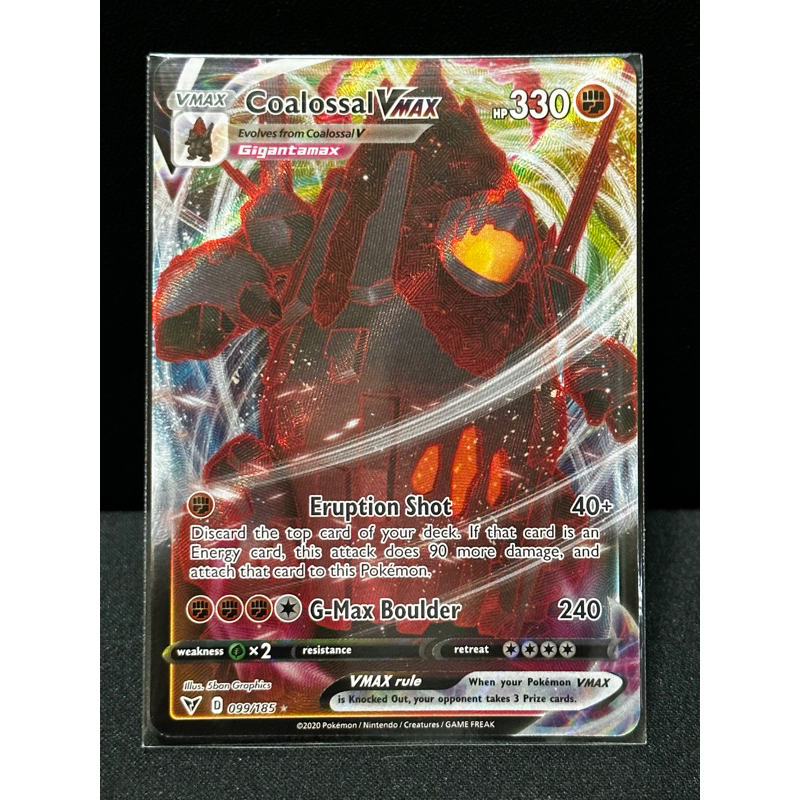 Pokemon Card Ptcg 099/185 Coalossal Vmax | Shopee Malaysia