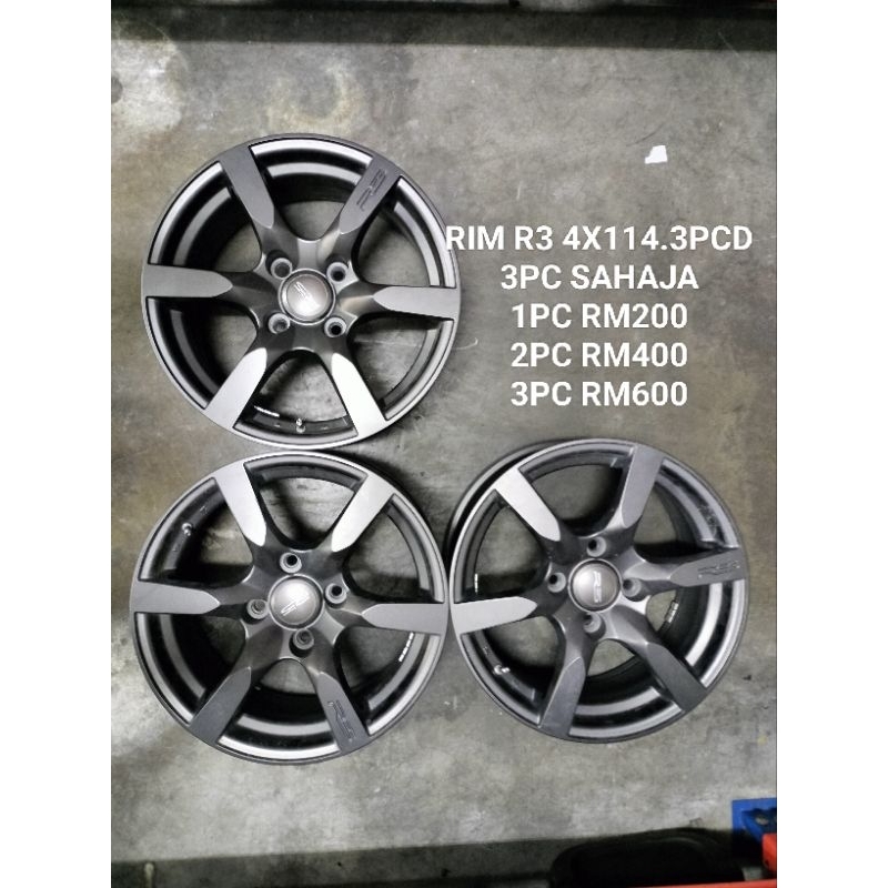 USED SPORT RIM 16 INCH R3 MODEL 4X114.3 RM200 1BIJI HARGA | Shopee Malaysia