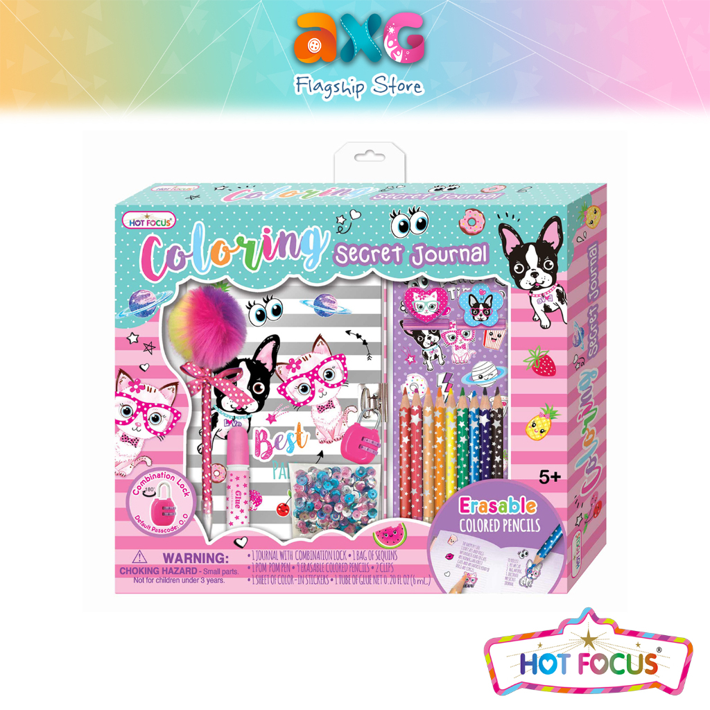 Hot Focus Coloring Secret Journal Best Pals (322BP) Ready Stock Cute ...