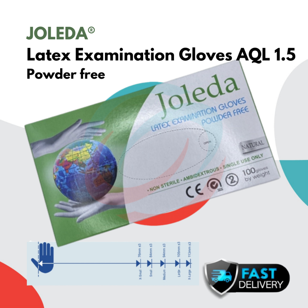 [READY STOCK] JOLEDA Latex Examination Gloves AQL 1.5 | Shopee Malaysia