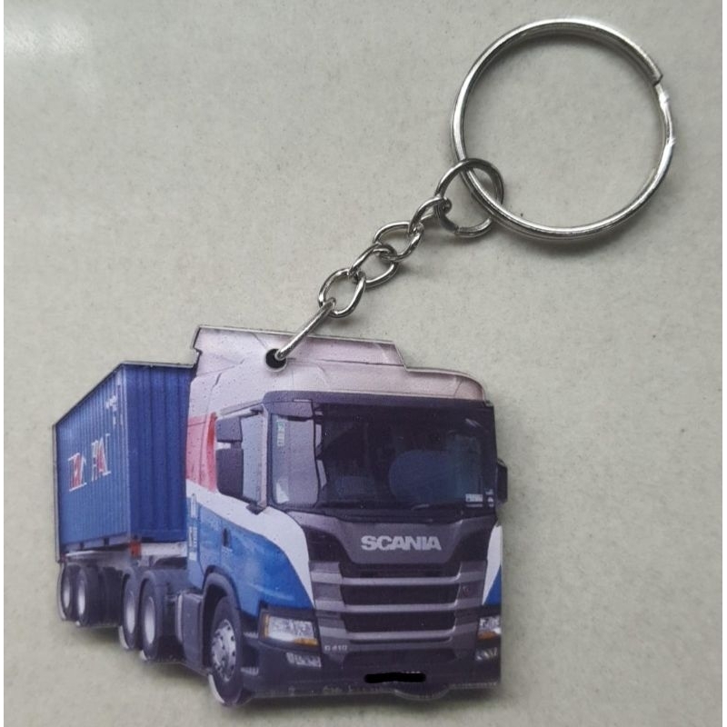 Scania r410 trailer highline haulage cargo truck 2d keychain | Shopee ...