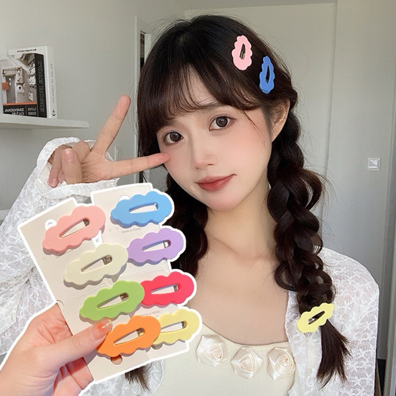 Sempit Rambut BB clip Hair Clip Hair Accessories Colourful Cloud Clips ...