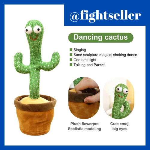 Dancing Cactus Toy | 120 Songs | Swing Twisted Electric Plush Musical ...