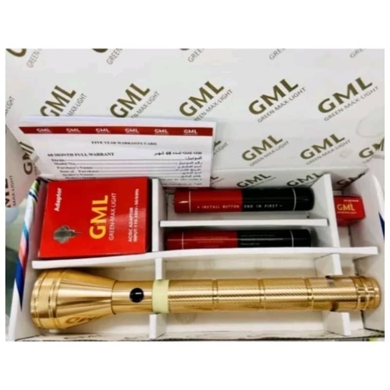 ORIGINAL RECHARGEABLE Model GML Torchlight LED Quality (2 Buttery ...