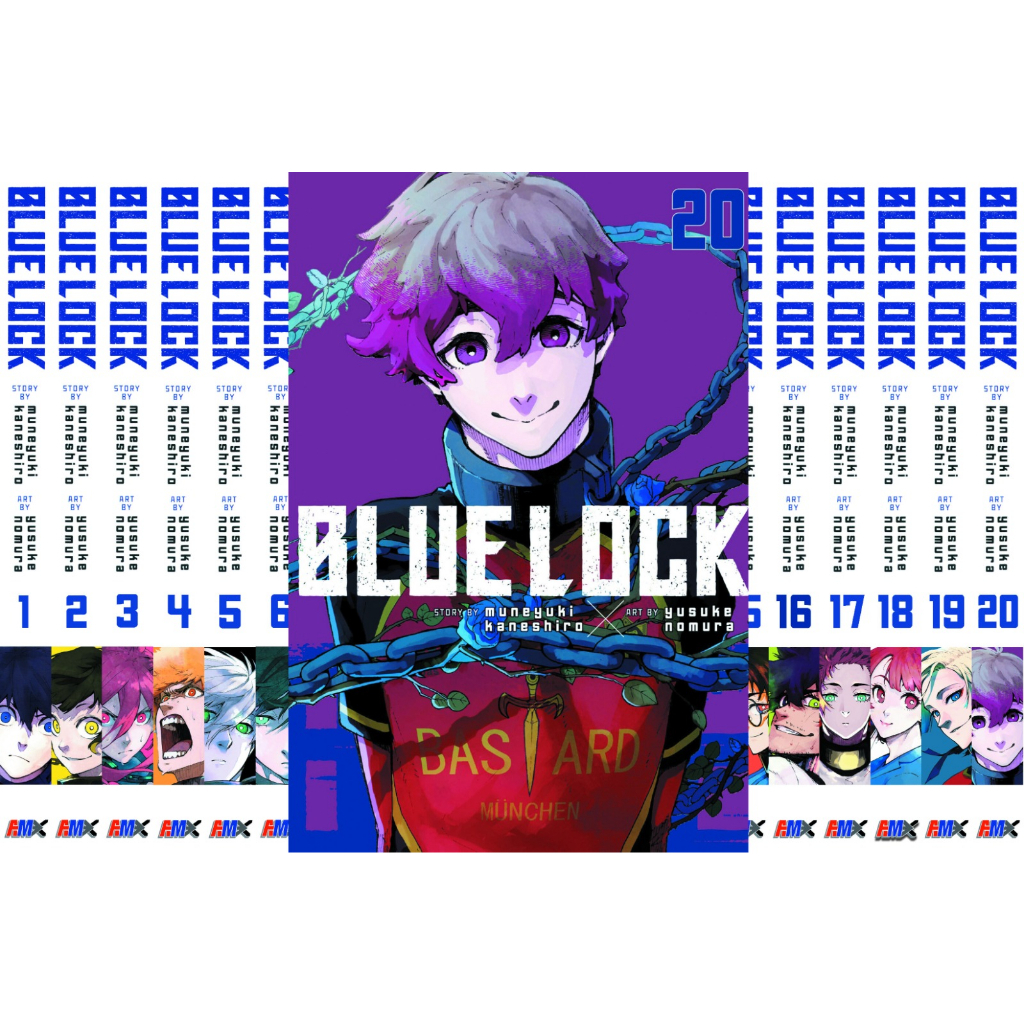 BLUE LOCK (English Comics) FULL SET vol. 1-24 Physical Book Manga Komik ...