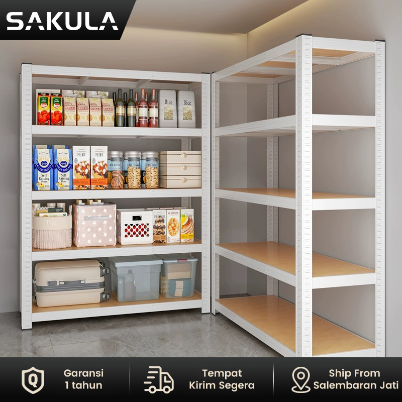 SAKULA Rak Besi Shelf Rack Heavy Duty Organizer Multi Function Storage ...