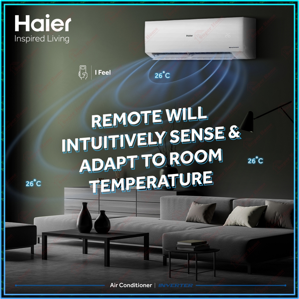 Haier 1.0hp Inverter Air Conditioner HSU-10VQA22 R32 Energy Saving Inverter Aircond | Shopee ...
