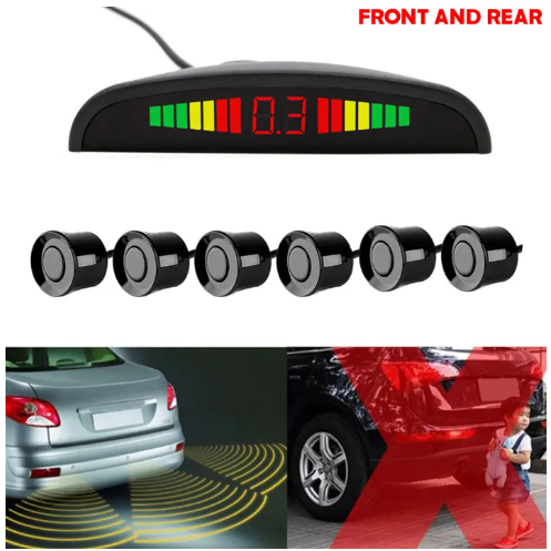 Car Parking Sensor With 6 Eye Front and Rear Reverse Backup Sensors ...