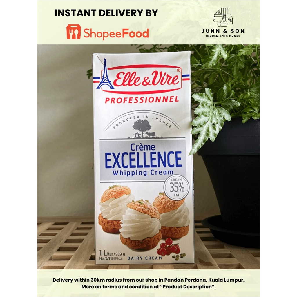 Elle & Vire Creme Excellence Whipping Cream 1L | Shopee Malaysia