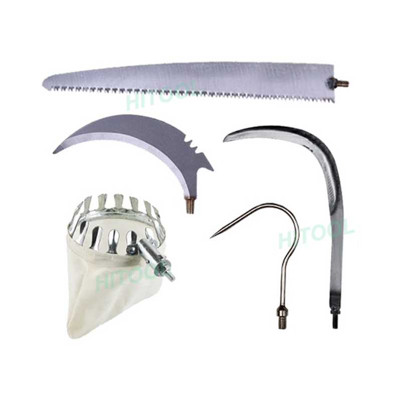 6/7 meter high telescopic rod stainless steel hook saw galah kait buah ...