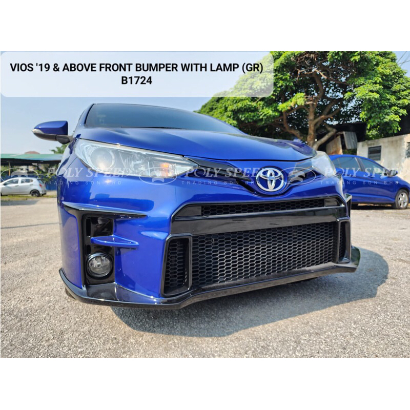 TOYOTA VIOS 2019 & ABOVE FRONT BUMPER WITH LAMP (GR) B1724 | Shopee ...