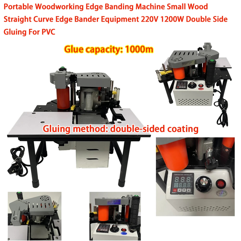 Portable Woodworking Edge Banding Machine Small Wood Straight Curve ...