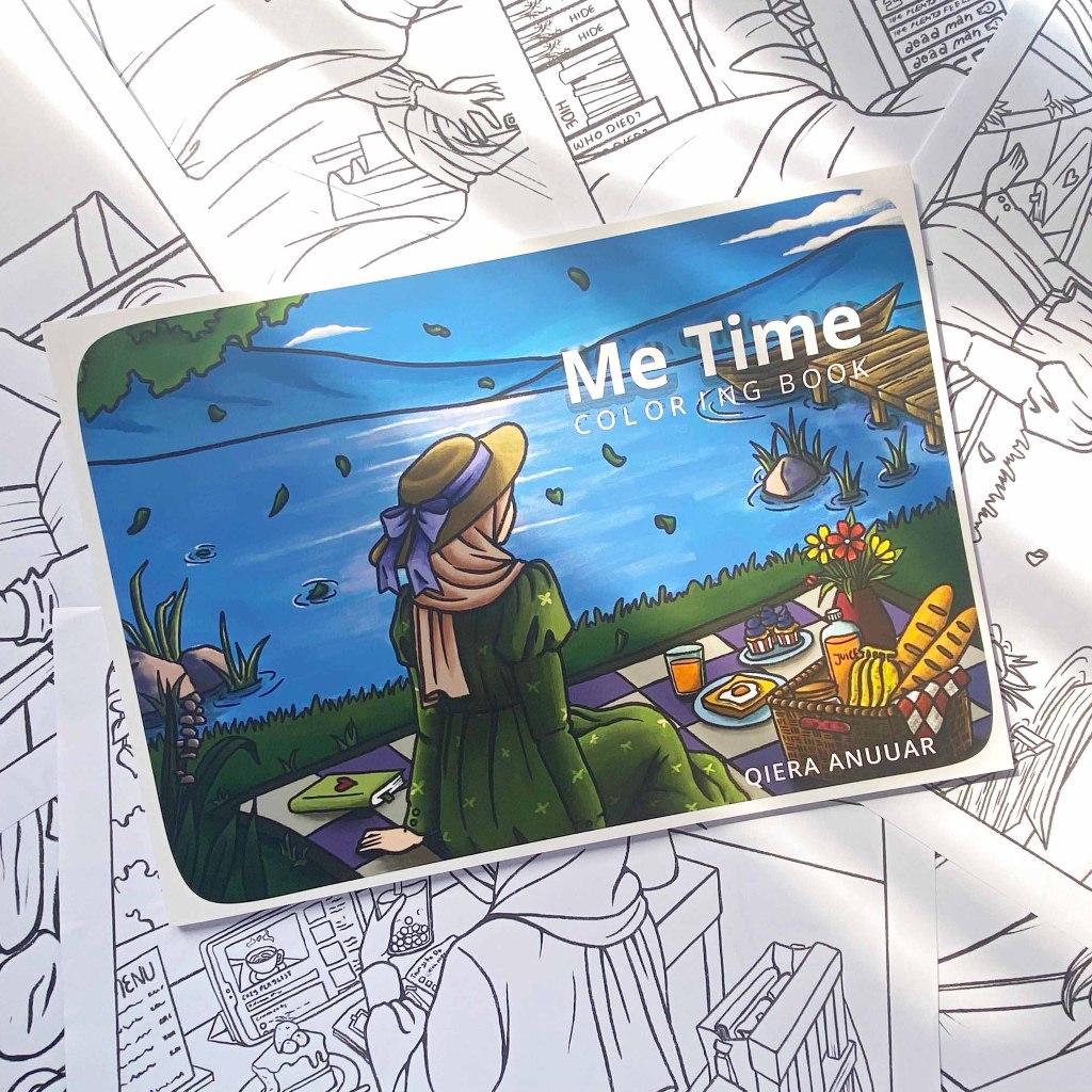 Coloring Book Me Time Cozy Soft Cover Size A4 | Shopee Malaysia