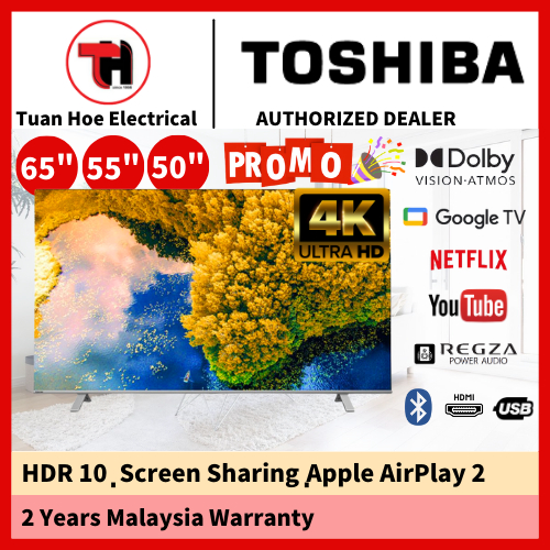 TOSHIBA 65C350LP 55C350LP 50C350LP 65 inch 55 inch 50 inch 4K Google LED TV | Shopee Malaysia