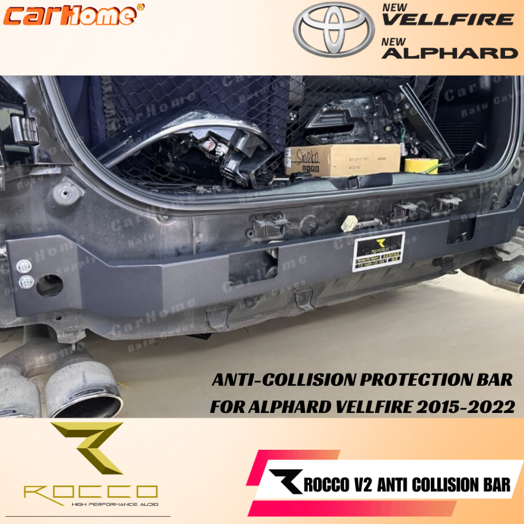 Toyota Alphard Vellfire AGH30 Anti-Collision Bar Rear Safety Bar Anti ...