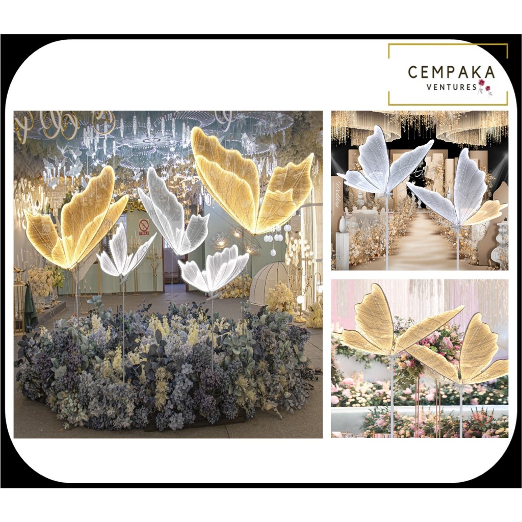 Lampu Lilin Tiang Butterfly Untuk Hiasan Pelamin Perkahwinan l Big ...