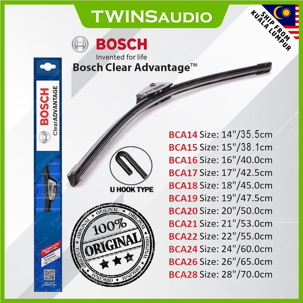 BOSCH BCA Clear Advantage Wiper Blade (1pc) 100% ORIGINAL / Mts S700 Multi Adapter For Car wiper ...